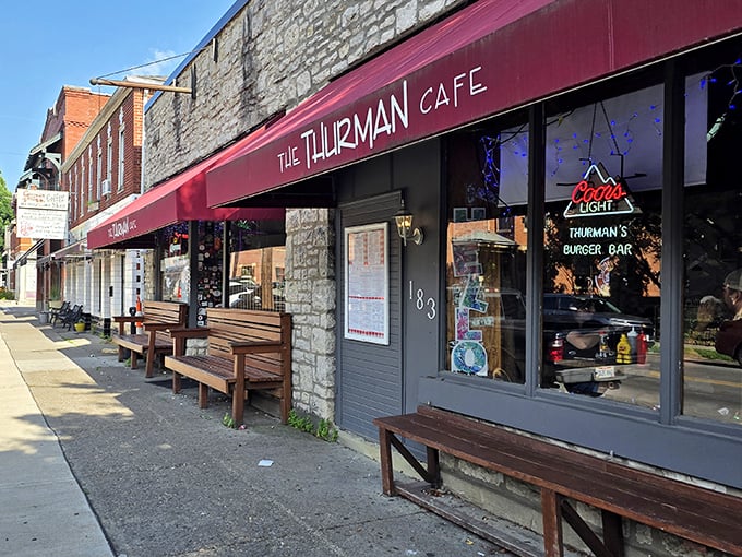 The unassuming stone facade of The Thurman Cafe hides Columbus' worst-kept secret: burgers so legendary they've achieved cult status in Ohio's capital.