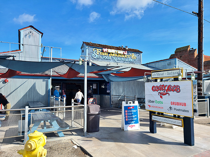 The unassuming exterior of San Pedro Fish Market hides a seafood paradise within. Like finding a pearl in an oyster, the real treasure awaits inside.