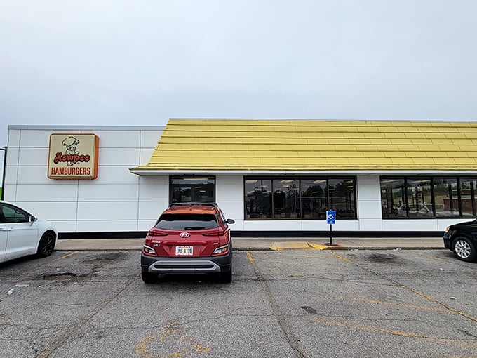 That iconic yellow roof and cheerful signage isn't just architecture—it's a beacon of burger bliss calling you home to Lima.
