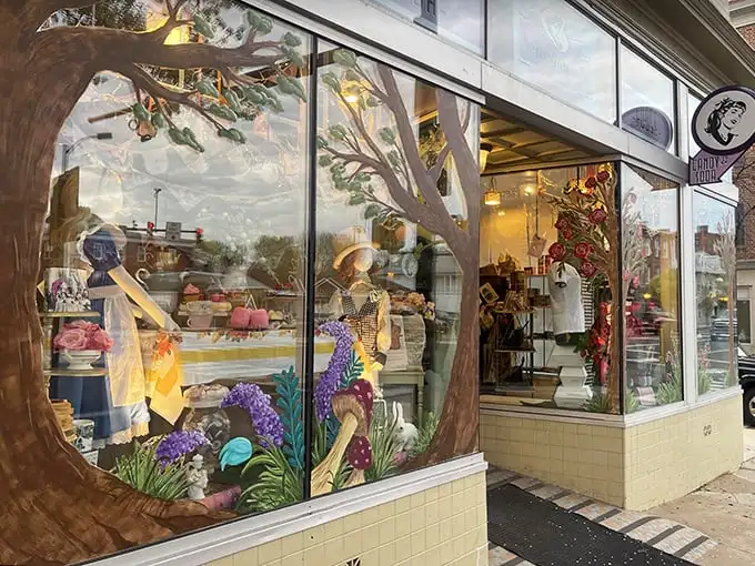 The storefront's whimsical painted windows aren't just decoration—they're a portal to your childhood. One glance and you're already tasting memories.