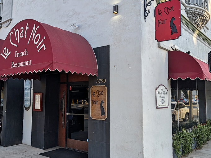 Those iconic red awnings aren't just for show—they're like a beacon calling all Francophiles to this Riverside hidden gem.