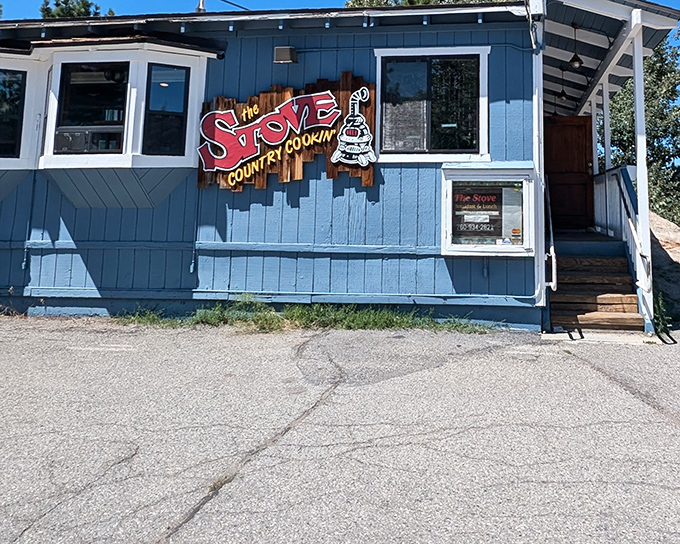 The unassuming blue exterior of The Stove might fool you, but locals know this modest building houses breakfast magic worth setting your alarm for.