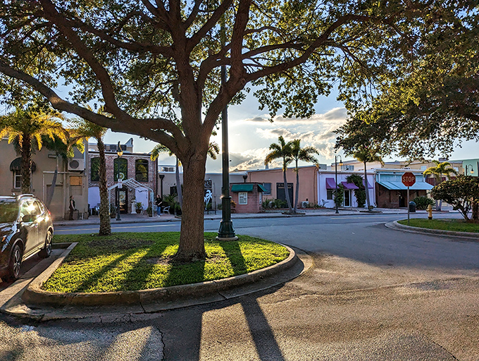 Downtown Titusville's Midpoint Boutique stands as a colorful beacon of small-town charm, where palm trees and blue skies create Florida's version of Main Street perfection.