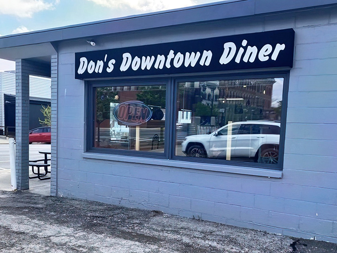 The unassuming exterior of Don's Downtown Diner hides culinary treasures within – like finding a diamond in the rough of downtown Bellefontaine.