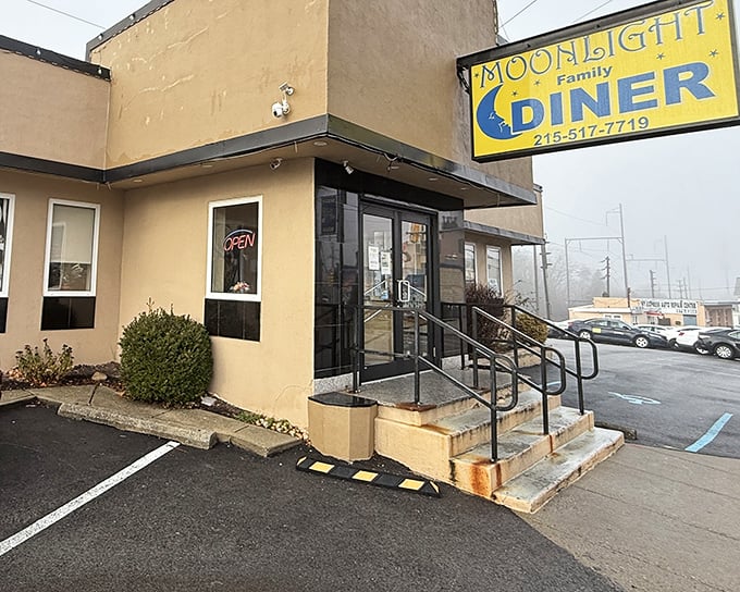 The unassuming exterior of Moonlight Diner hides culinary treasures within. Like finding a diamond in your breakfast cereal – unexpected but delightful!