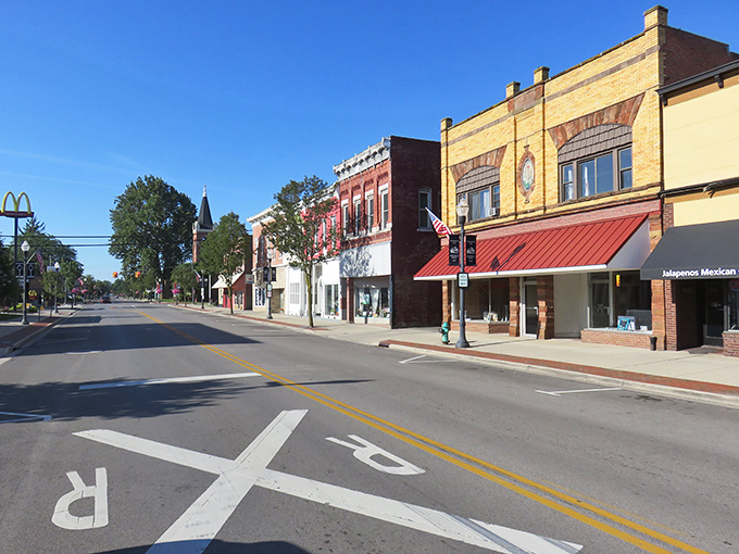 Ada's Main Street looks like it was plucked straight from a Hallmark movie set – colorful storefronts bathed in sunshine, promising small-town treasures within.