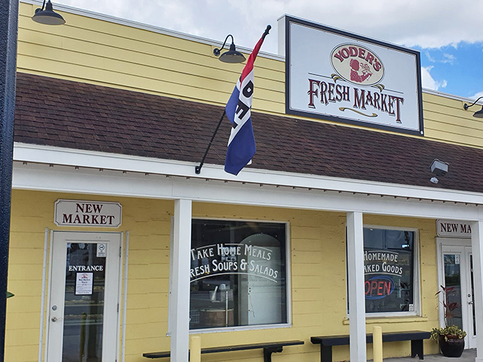 The unassuming yellow exterior of Yoder's hides culinary treasures that would make even the most jaded food critic weep with joy.