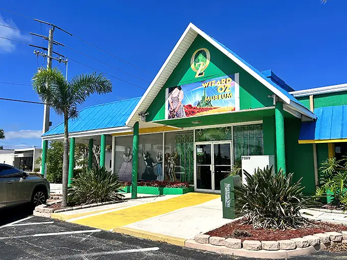 The emerald-green building with its yellow brick path isn't subtle about its theme—like wearing a "Ask me about my Oz obsession" t-shirt to the grocery store.