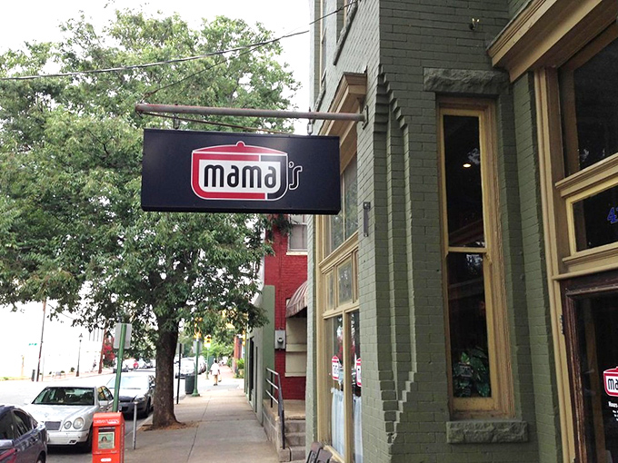 The unassuming green brick exterior of Mama J's belies the culinary treasures within. Like finding a diamond in your grandmother's cookie jar.