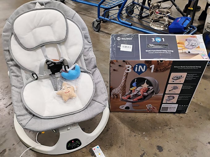 Today's parents know—baby gear is expensive! This barely-used swing might be the best twenty bucks a sleep-deprived mom ever spent.