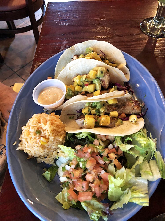 Fish tacos done right—simple, fresh, and uncluttered with unnecessary frills. Just quality ingredients letting their natural flavors do the talking.