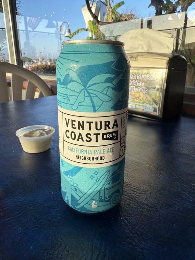 Local craft beer meets fresh seafood – a California romance story in a can.