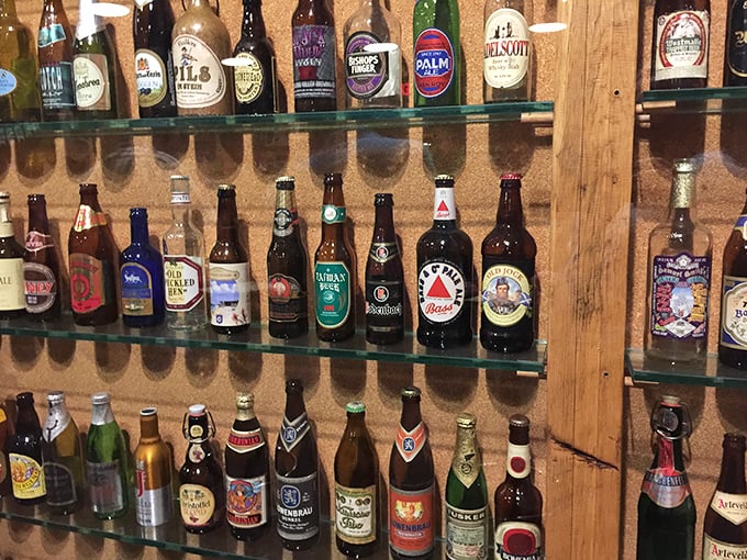 A library of bottles that tells the story of brewing history better than any book could. Each label is a chapter in the great beer narrative.