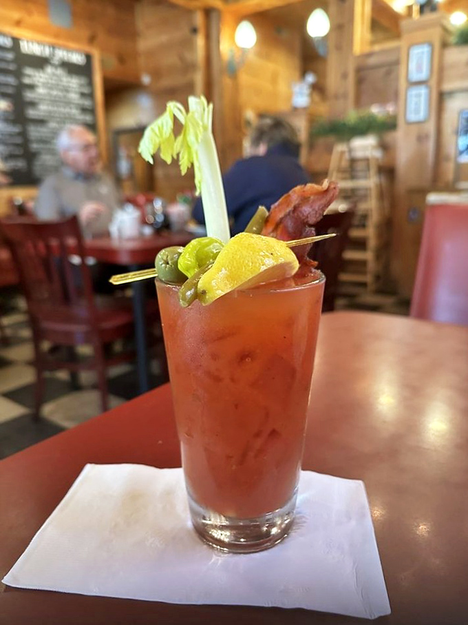 Their Bloody Mary doesn't just wake you up—it throws open the curtains and announces a new day with bacon-garnished authority.