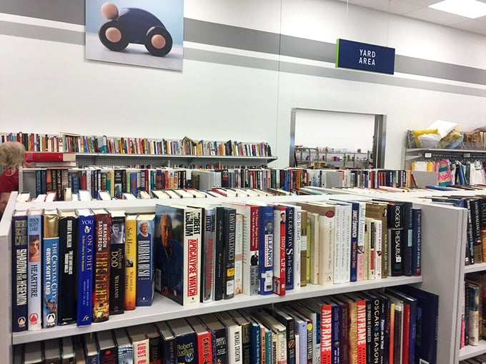 The book section: where bestsellers of yesteryear patiently wait for their plot twists to be discovered by new readers.