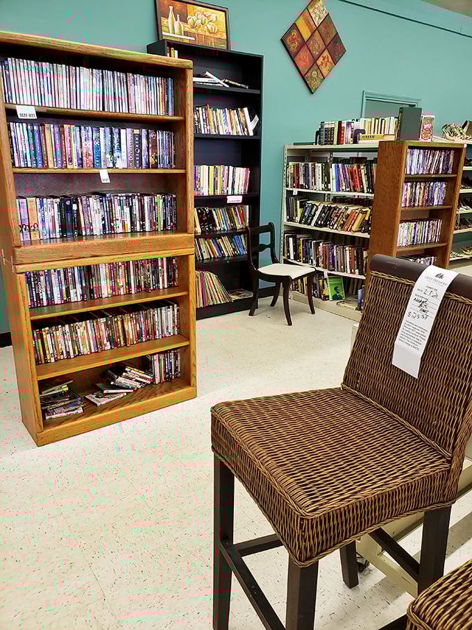 The book nook invites browsers to sit and sample potential reads—bibliophiles beware, you might be here awhile.