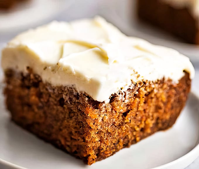 Carrot cake with cream cheese frosting—because after conquering the sea, you deserve a sweet victory lap.