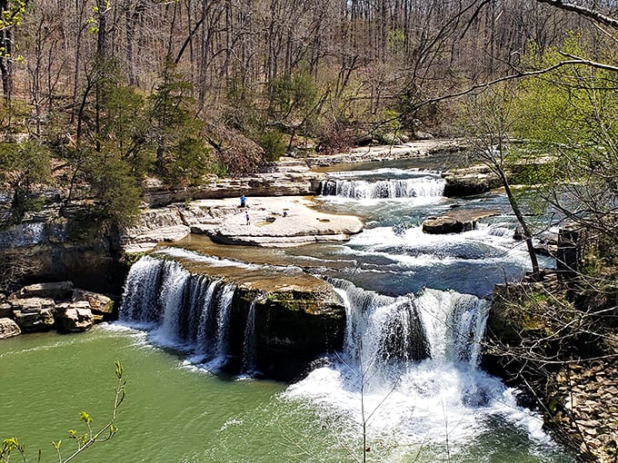Not just a pretty face – Cataract Falls roars with impressive power, creating Indiana's largest waterfall by volume.