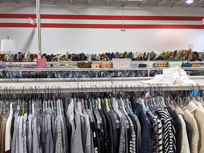 Racks upon racks of possibility—each hanger a portal to a different style, era, or personality waiting to be discovered.