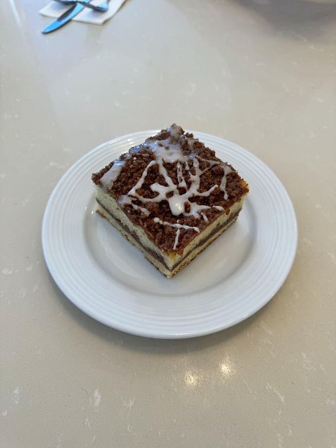 Coffee cake that makes you reconsider your relationship with dessert. The perfect excuse to eat cake before noon.