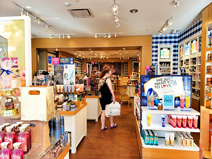 Bath & Body Works: where you enter for one hand soap and exit with seventeen scented candles you didn't know you desperately needed.