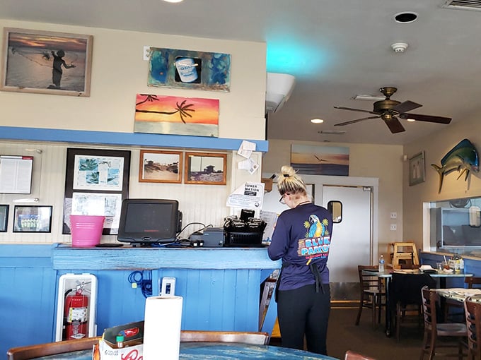 Where beach memories begin. The Blue Parrot's casual counter service embodies the laid-back hospitality that defines Florida's Forgotten Coast.