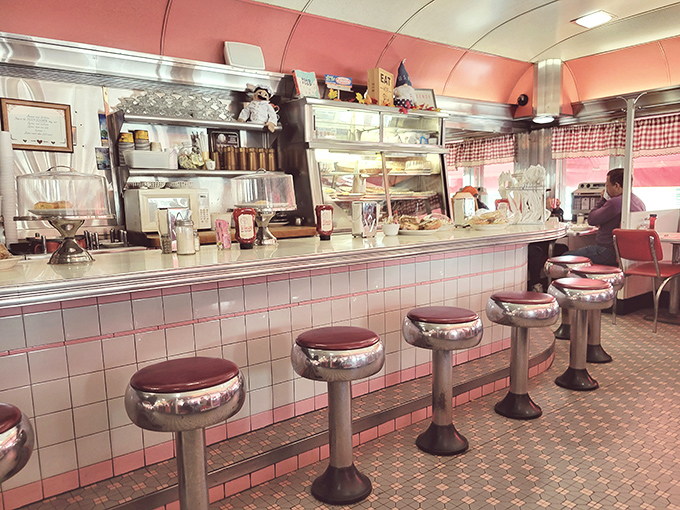 The counter isn't just for eating—it's theater seating for the culinary show, where regulars claim their favorite stool like assigned seats. 