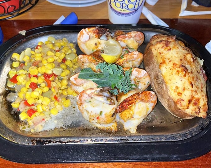 Crab-stuffed shrimp – because sometimes one type of seafood simply isn't enough for a proper Gulf Coast celebration.