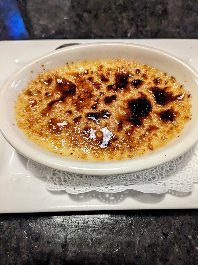 Crack through that perfectly caramelized sugar top and discover the silky custard beneath. Crème brûlée: dessert's perfect contradiction.