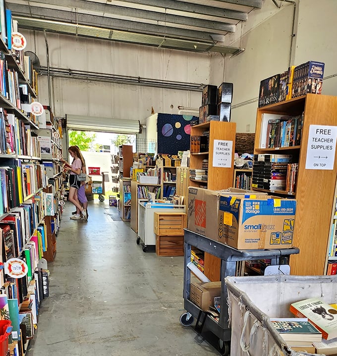 Treasure hunters navigate the stacks with purpose. The thrill of the find keeps bibliophiles coming back for more. 