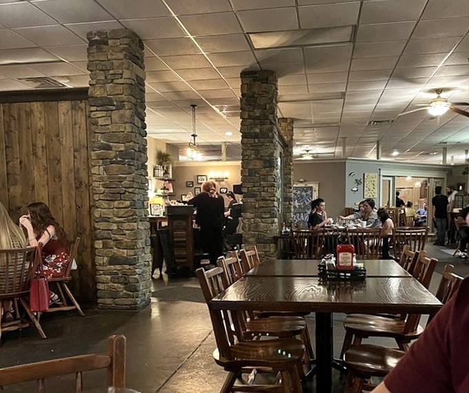 Where strangers become neighbors over plates of catfish. The real Tennessee social network happens around these tables.