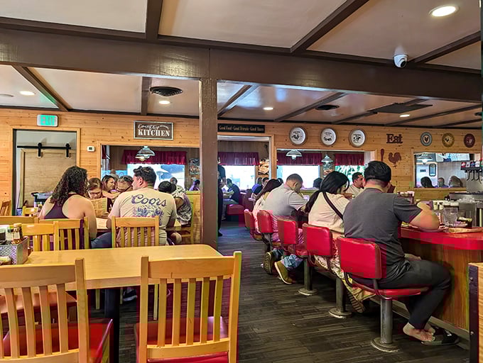The bustling dining room speaks volumes – when locals and tourists alike pack a place on a weekday, you know you've stumbled onto something special.