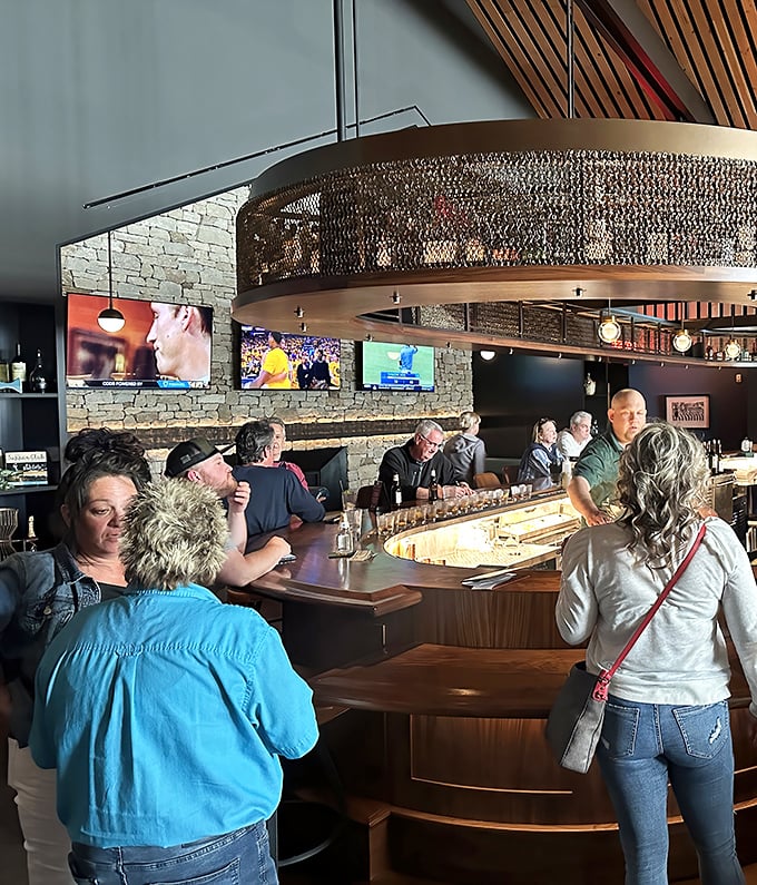 The circular bar isn't just for drinks – it's Wisconsin's social hub where strangers become friends and "just one more" becomes the evening's refrain.