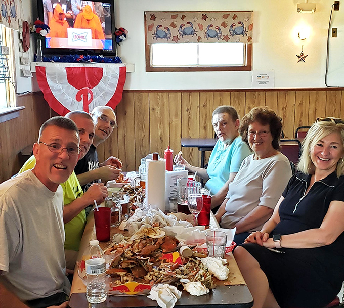 The true measure of a great seafood joint: tables of happy diners demolishing mountains of shellfish with reckless, joyful abandon.