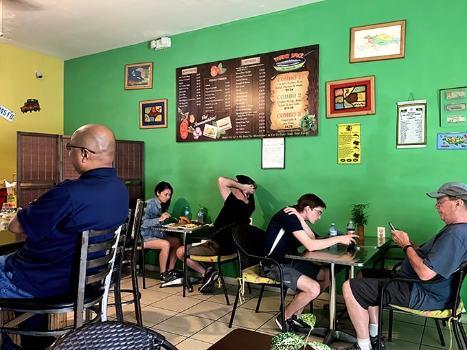 Not just diners—these are people having religious experiences with food. Notice how nobody's looking at their phones? That's the power of proper Jamaican cuisine.