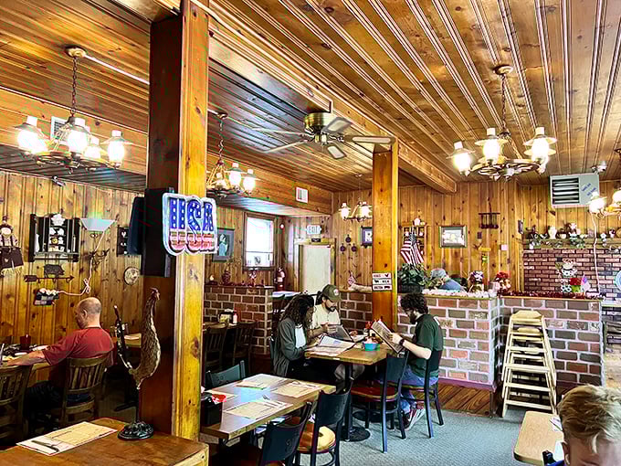 Where strangers become neighbors over plates of home-cooked goodness. Notice nobody's looking at their phones?
