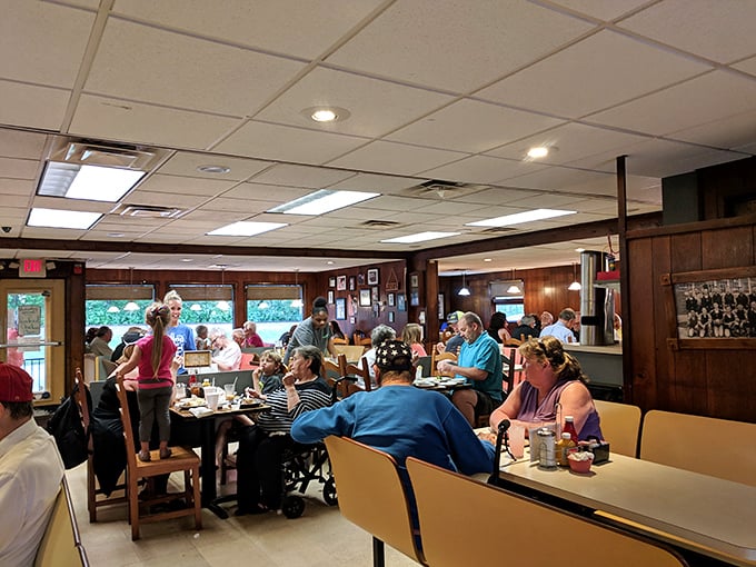 Mid-afternoon at Hyde's—where multi-generational dining isn't a marketing gimmick but the natural order of things in a place that feels like community.