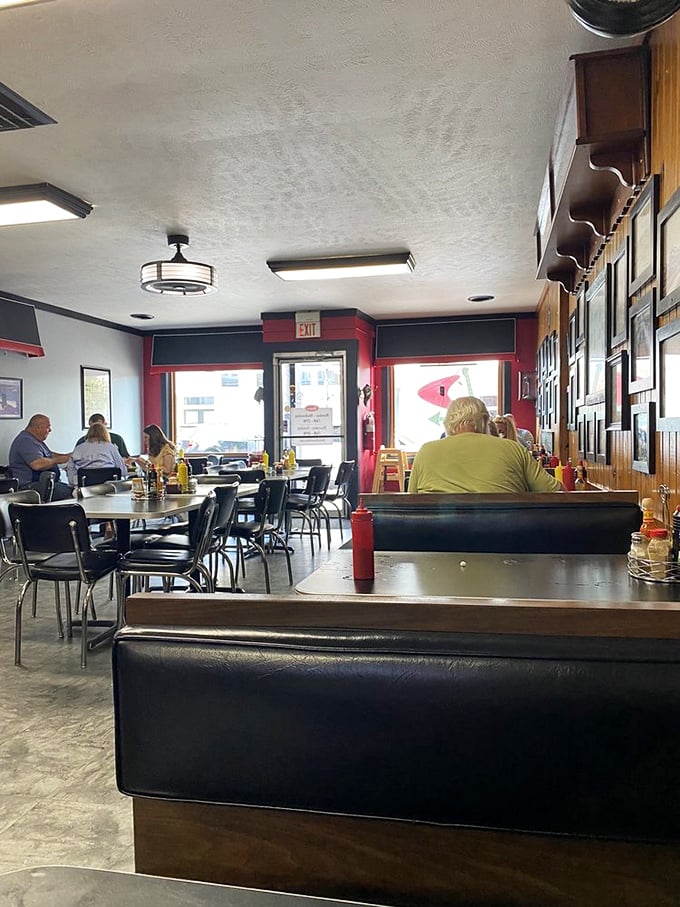 Regulars and visitors alike find common ground at Nick's tables, where the food brings people together better than any social media platform.