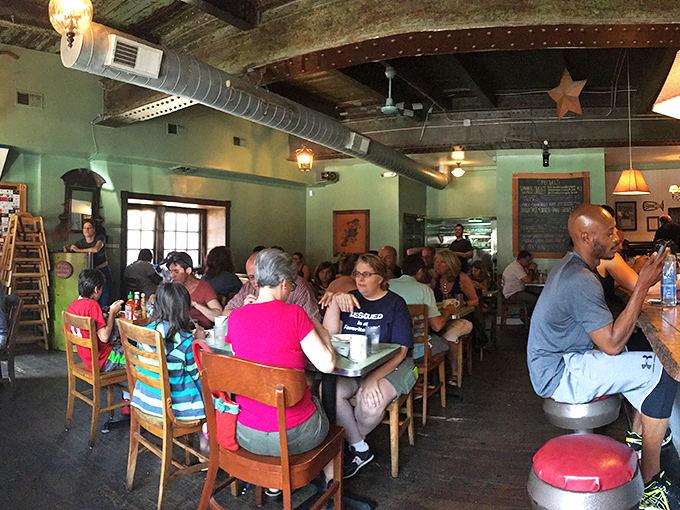 Weekend brunch at Honey's is Philadelphia's great equalizer—where everyone from college students to grandparents comes together for eggy excellence.