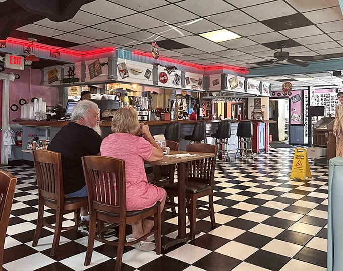 Regulars know the best stories aren't on the walls but shared across these tables, where coffee refills come with a side of community that's increasingly rare.
