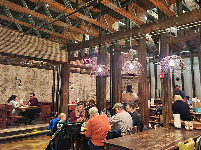 The diverse crowd at Fette Sau proves great barbecue transcends all demographics—it's the universal language of deliciousness.