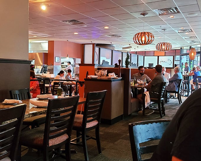 The buzz of happy diners enjoying authentic Italian cuisine – this is what culinary community looks like.