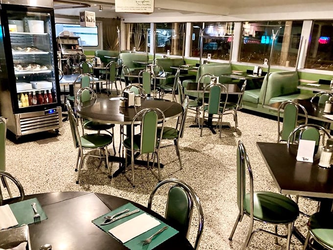 Empty tables waiting for the lunch rush—each one holding decades of stories, celebrations, and everyday moments shared over good food.