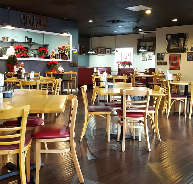 The dining room has that "Goldilocks" quality—not too fancy, not too casual, just right for enjoying food that demands your full attention.