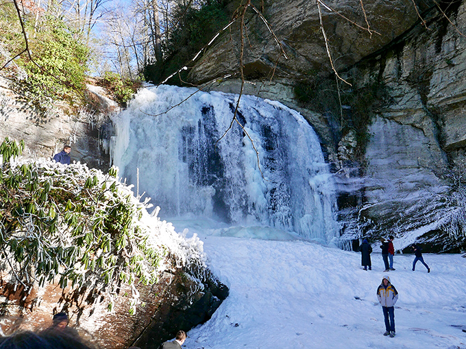 Winter's frozen masterpiece – where water becomes sculpture and visitors become significantly more appreciative of their heated car seats.