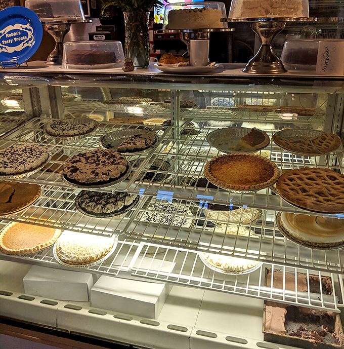 The pie case at Smyrna Diner isn't just dessert storage—it's a museum of edible art that whispers, "Diet tomorrow, pie today."