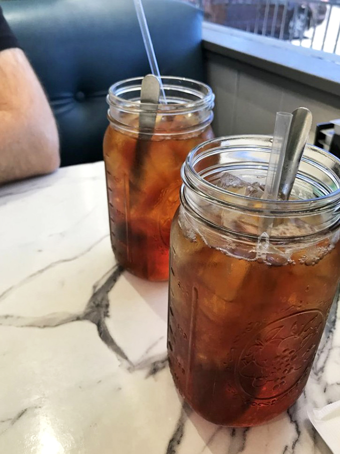 Mason jar sweet tea – because sometimes the simple pleasures are the most satisfying. These could hydrate you through a California summer.