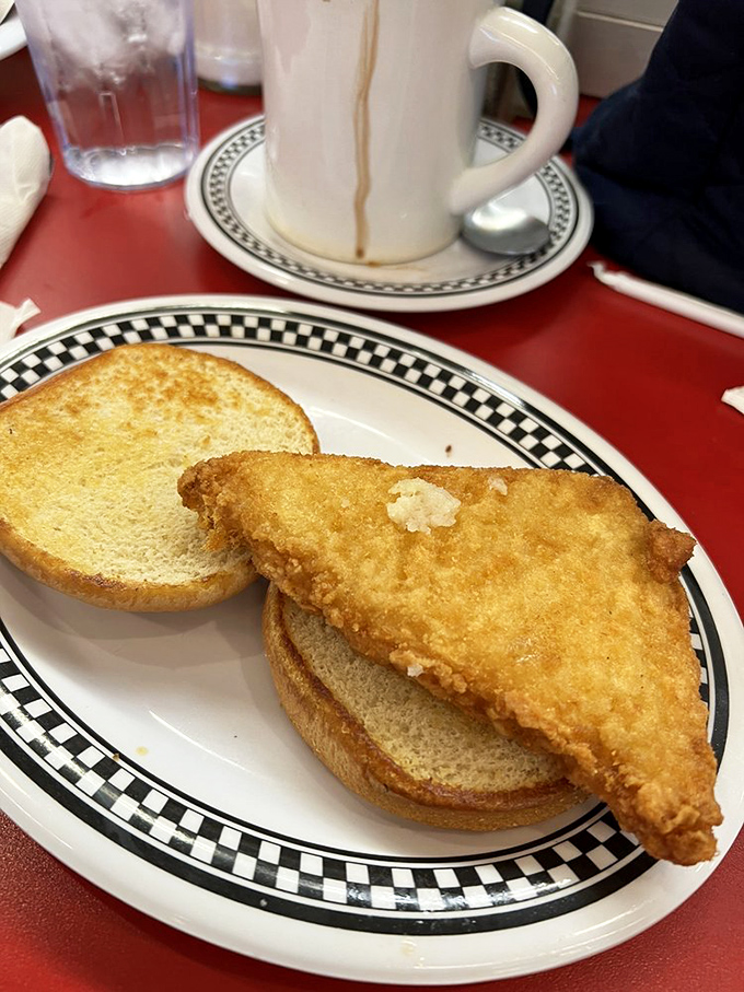 The humble fish sandwich elevated to art form. Crispy on the outside, tender within—like the best St. Louisans themselves.