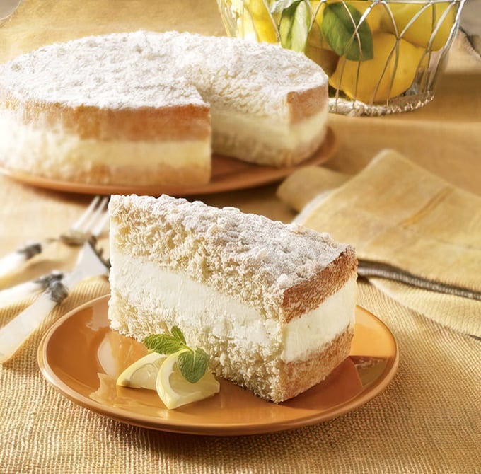 This Italian lemon cream cake looks like it took a wrong turn on the way to a fancy bakery—but nobody's complaining about the delicious detour.