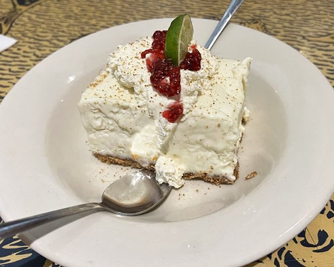 Key lime pie that strikes that perfect balance between sweet and tart—Florida's dessert ambassador doing its diplomatic duty.